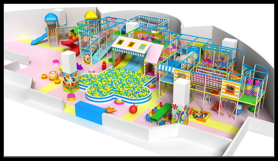 2017 China Supply Colorful Kids Indoor Soft Naughty Castle Playground with Large Ball Pool