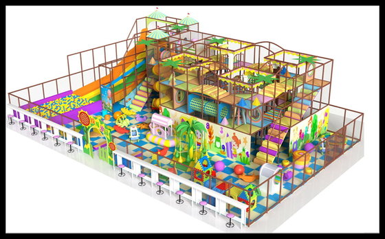2017 Kids Plastic Slide Type Soft Play Environmental Indoor Playground with Ball Pool