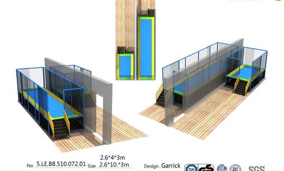 China Senjun 36M2 Commercial Trampoline for Amusement Park/ Fitness Club Trampoline