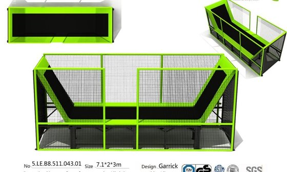 14M2  Chinese Family  Small Children's Entertainment Trampoline/Made in China Cheap Rectangle Trampoline With Enclosure