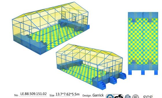 Chinese Senjun 104M2 Outtdoor Body BuildingTrampoline for Fitness Amusenment Trampoline Park for Commercial