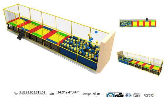 China Supply 32M2  Indoor CE Certified Trampoline Park Factory Price for Children & Adults