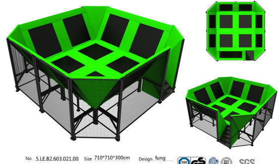 50M2  China Supplier Big Gymnastic Jumping/ Commercial Indoor Trampoline Park/ TUV Kids Jumping Bed