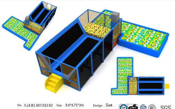 46M2 TUV Certificate Approval Chinese Indoor Trampoline Park/Big Indoor Jumping Bed