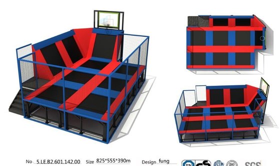 45M2 China Amusement Trampoline Park/Indoor Jumping Bed with Funny  Basketball Game