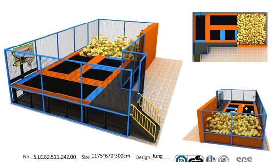 78M2 Widely Use in Chinese Gym Exercise Trampoline/Customized Indoor Trampoline for Sale /Soft Jumping Bed
