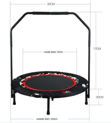 China Supply Small Size Home Use Indoor Trampoline for Body Building/ Kids Round Trampoline With Handle