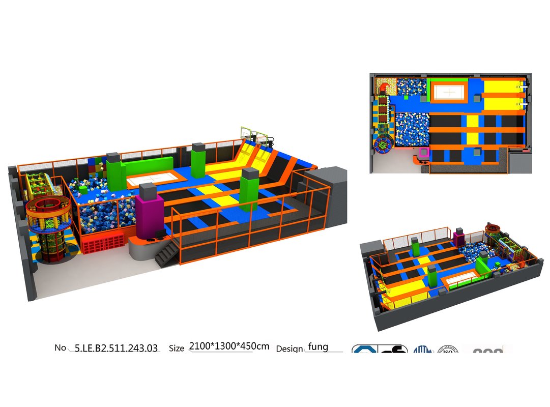Top Quality and Multi-function TUV Standard Children Trampoline Park with Foam Pit