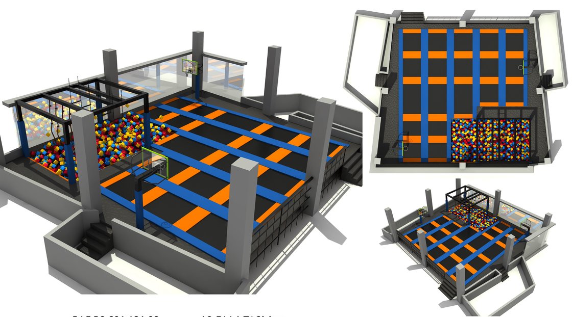 271M2 Fashion Design Middle Size  Multifunction Indoor Trampoline Park Guaranteed Quality Best Selling Trampoline Park