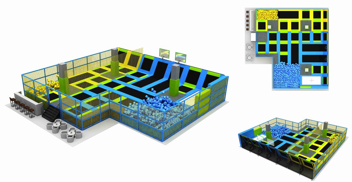 258M2 Chinese Manufacturers Guaranteed Quality Best Selling Trampoline Park Best Selling Trampoline Park