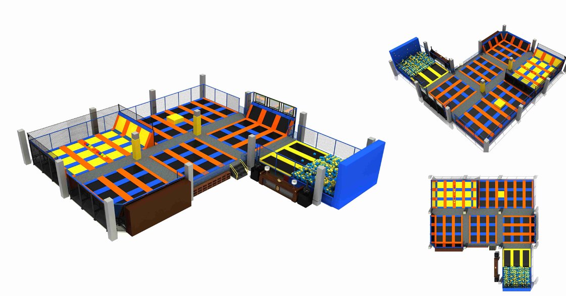 756M2  Free Jumping/ Indoor Trampoline Park / Kids Indoor Jumping Bed For Fun/ Amusement Trampoline