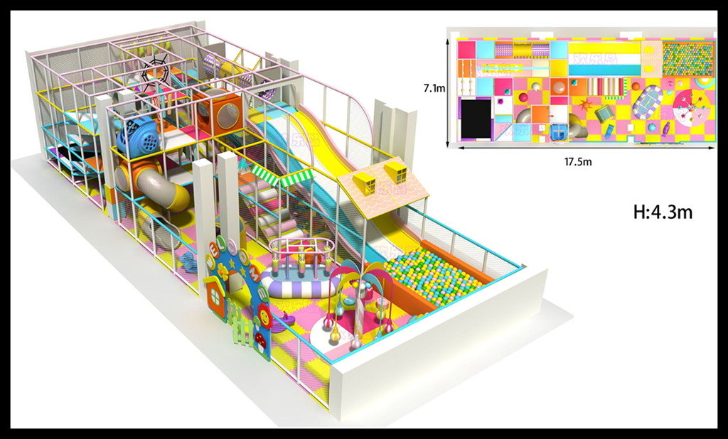 Better Middle Size Community Multiple Children Soft Indoor Playground With Slide
