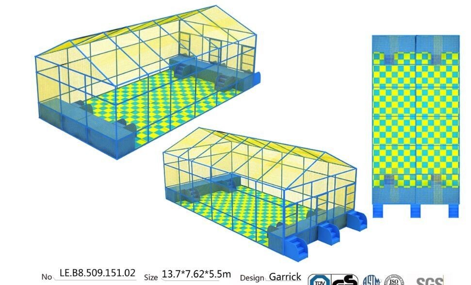 Chinese Senjun 104M2 Outtdoor Body BuildingTrampoline for Fitness Amusenment Trampoline Park for Commercial