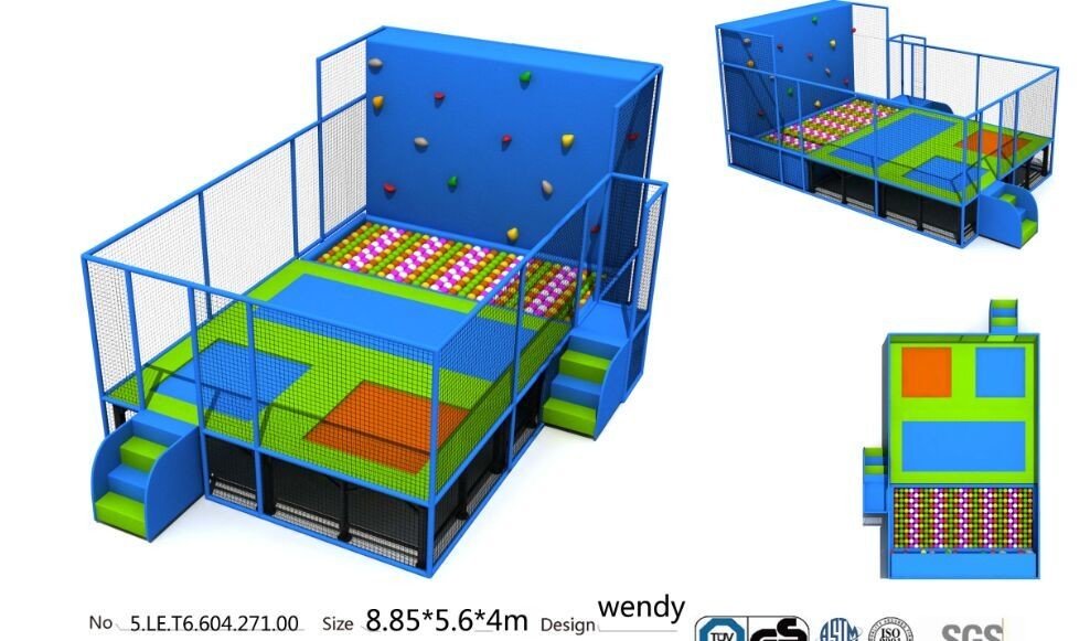 Chinese Senjun 49M2 BungeePark/ Provocative Trampoline/ Fashion Indoor Gymnastic Sports Trampoline