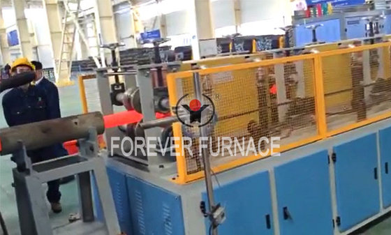 Skew hot rolling furnace for steel ball induction production Line