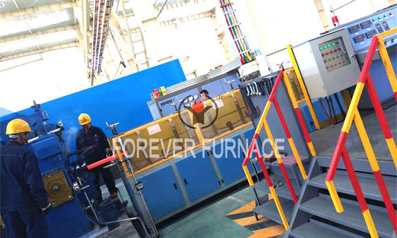 Skew hot rolling furnace for steel ball induction production Line