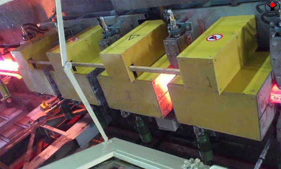 Induction heating furnace for steel, angle steel heating machine