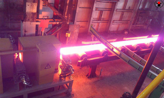 Induction heating furnace for steel, angle steel heating machine