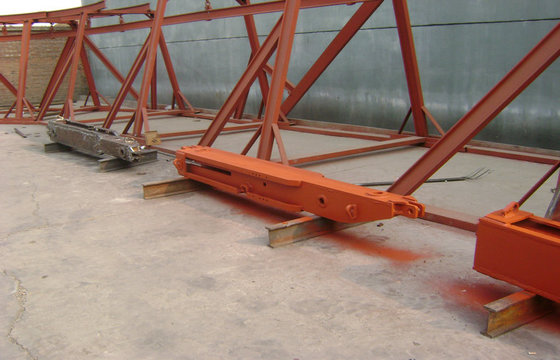 1.0m 8 Tonne 4DUO hydraulischen Antriebs-Hebemaschinen-Einschienenbahn-Strahl gewinnend verfasst aus 2 Transport-Wagen