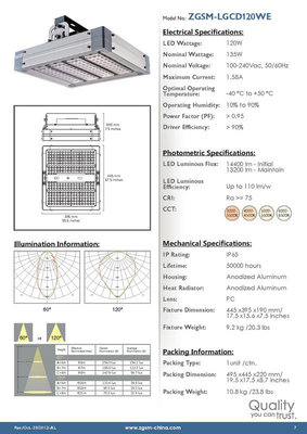 Energy Saving 60hz LED High Bay Lights 4000K , LED High Bay Lamp