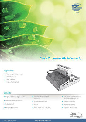 Waterproof 220v High-Bay LED Lights 7200lm , High Brightness LED