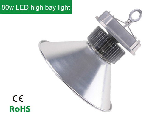 80 Watt Durable Indoor Led High Bay Lighting Fixtures 45 90 120 Aegree Reflector For Gas Station