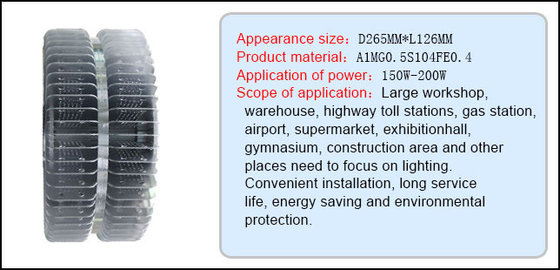 150W COB Industrial LED Highbay Light Phase Change Heating Ra 80 88 lm/w
