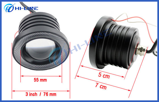 Red Lens Angel Eyes Headlights LED Fog Light Bulbs COB LED Fog Lamps 12V IP65