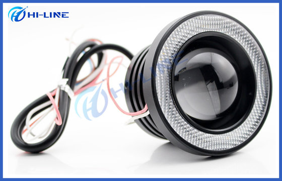 Red Lens Angel Eyes Headlights LED Fog Light Bulbs COB LED Fog Lamps 12V IP65