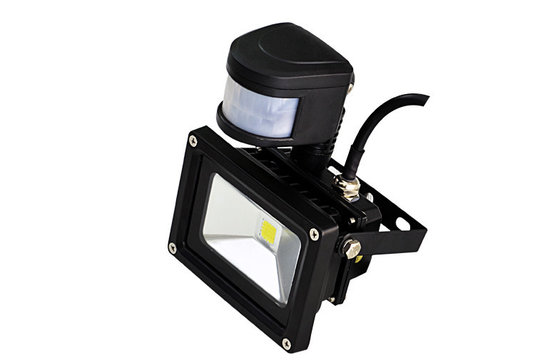 10 Watt Outdoor PIR LED Flood Light , IP65 AC85V~265V With Bridgelux COB LED Chip