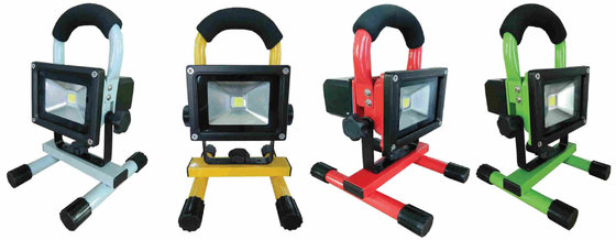 DC12v 10W Rechargeable Portable Flood Lights With CE / ROHS , Led Outdoor Lights　 　　