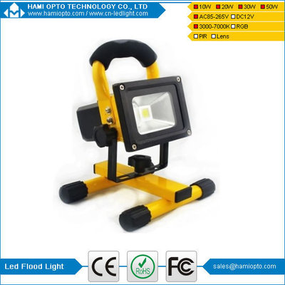 CE certified IP65 Bridgelux COB outdoor Portable rechargeable led flood light 10W 20W man