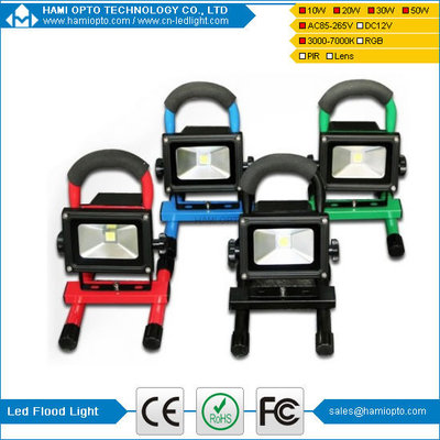 CE certified IP65 Bridgelux COB outdoor Portable rechargeable led flood light 10W 20W man