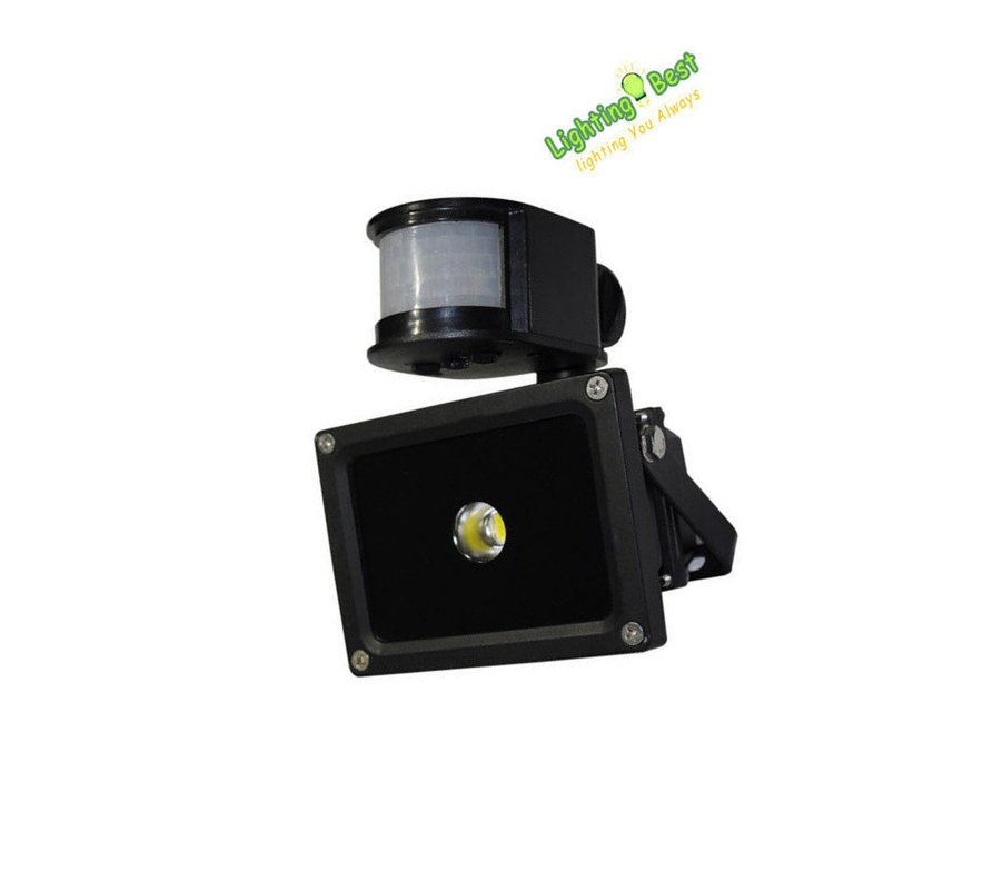 3000 - 3500k Outdoor PIR Waterproof Led Flood Lights 10w For Garden , Beam Angle 90° / 120°