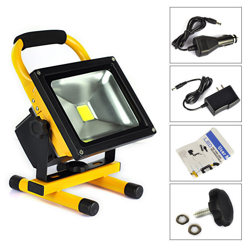 Multifunction 20 Watt Rechargeable Outdoor Led Flood Lights , Daylight White