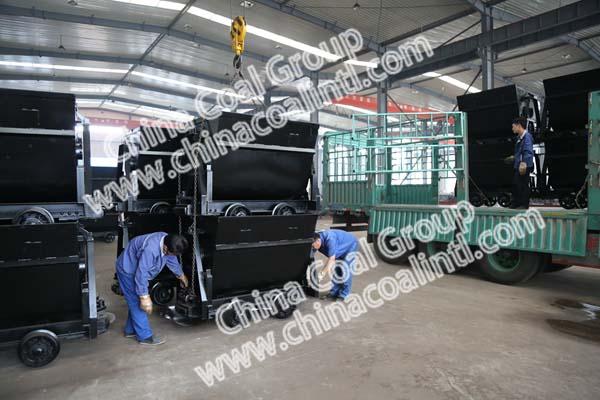 Bucket Tipping Mine Carts of China Coal Group Exported to Russia
