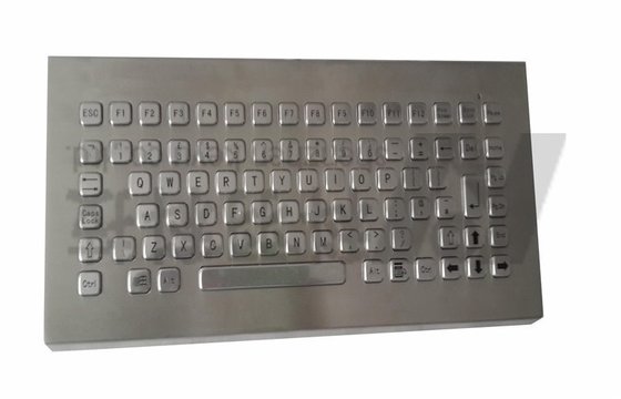 Metallic IP65 Industrial Desktop Keyboard Without Number Pad