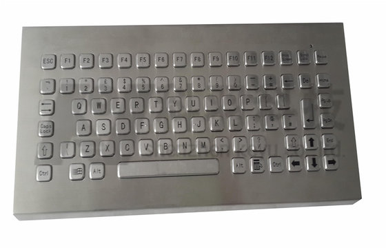 Brushed Wired Industrial Desktop Keyboard Security Equipment Use