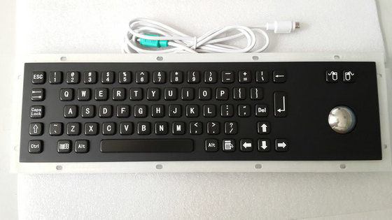 Wired Black Metal Keyboard Waterproof IP67 With Integrated Touchpad , 120g/1.18N