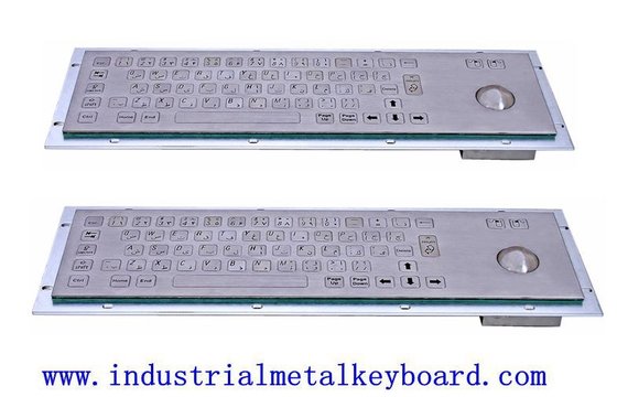 Washable Industrial Keyboard With Optical Trackball , Stainless Steel Keyboards