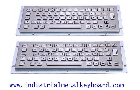 Dust-proof 64 Key Industrial Metal Keyboard , Overall 324 x 134mm