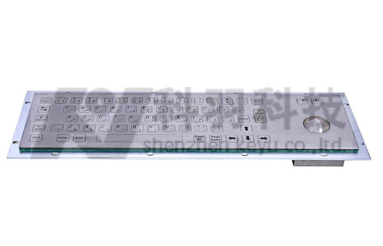 Washable Industrial Keyboard With Optical Trackball , Stainless Steel Keyboards