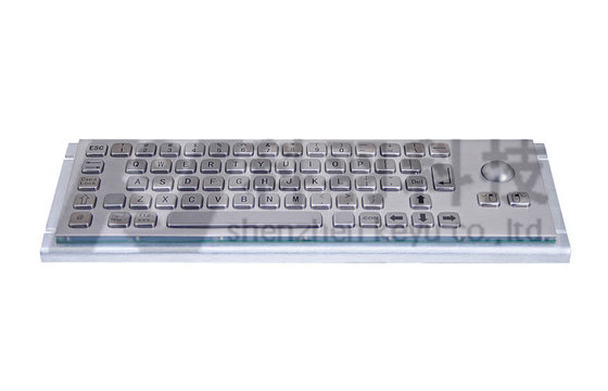 Stainless Steel Industrial Keyboard With Trackball For Kiosk , Banking