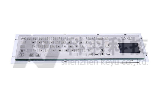 Industrial Waterproof Metallic Keyboard With Touchpad For Kiosk , NEMA4 , IK7