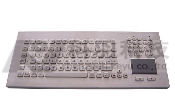 104 Keys Metal Industrial Keyboard With Touchpad , Numeric Keypad For Public