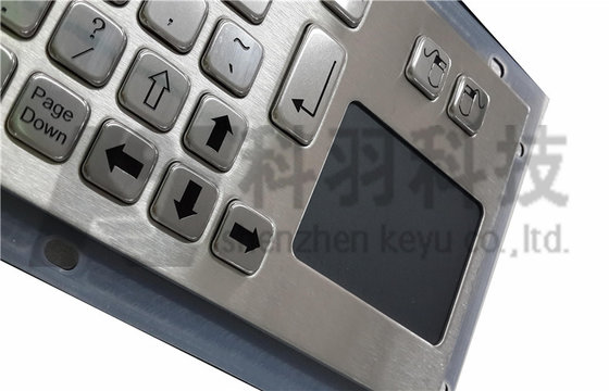 Silver Rugged Industrial Keyboard With Touchpad , 67 Key Metal Keyboard