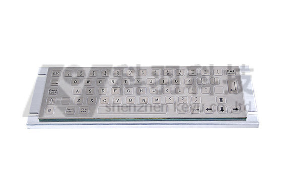64 Keys Wired Stainless Steel Keyboard With Dome Switch , USB or PS/2 Interface