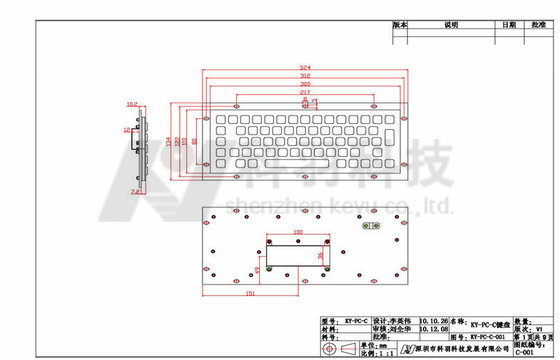 Industrial Stainless Steel Keyboard