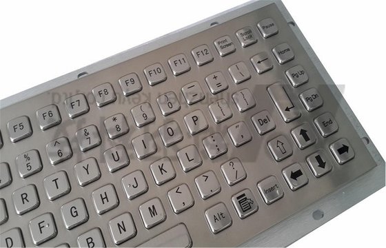 86 Key Medical Metallic Keyboard With Stainless Steel Keycaps , 120g/1.18N