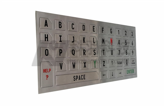 Vandal Proof Industrial Metal Keyboard For Kiosks , USB Or PS2 Interface